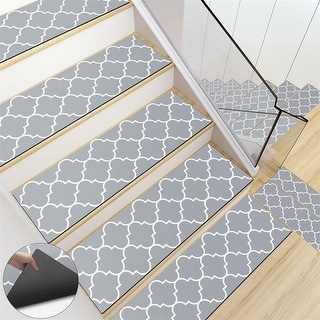 9x31.5inch Stair Treads for Step Indoor, Set of 15,Leather Splicing ...