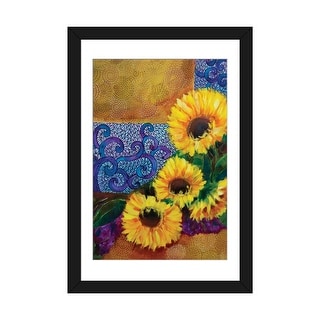 iCanvas "Spring Sunburst Sunflowers And Dreamy Hydrangeas" by Rohini ...