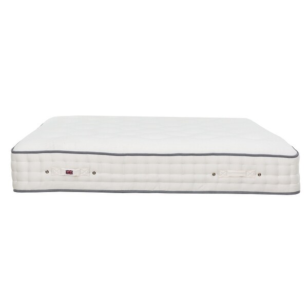 Handmade Bed Luxe 14 in. Pocket Spring with Wool Hybrid Mattress On Sale Bed Bath Beyond 40160410