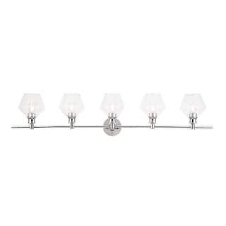 Elegant Lighting Gene 5 Light 47" Wide Bathroom Vanity Light with - Bed ...