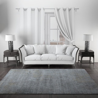 Hypnos Collection Abstract Gray/Blue Area Rug - Bed Bath & Beyond ...