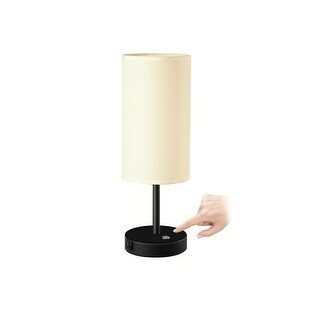 Defong Touch Control Dimmable 17-Inch Table Lamp with 2 USB Ports ...
