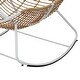 Outdoor Rocking Chair White Frame with Cushion Water-Resistant - Bed ...