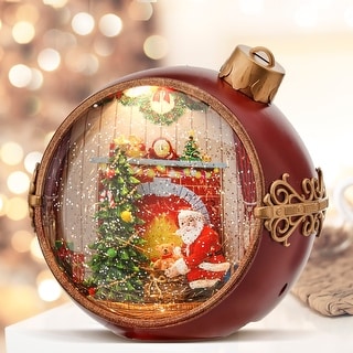 7.5" LED Battery Operated Timer Spin Santa Water Globe Usb - On Sale ...