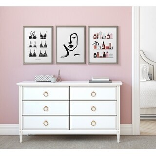 Kate and Laurel Blake Little Black Bra Framed Printed Glass - Bed Bath ...