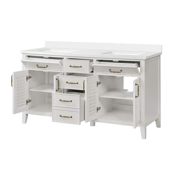 Martha Stewart Lakeside 60 in. Vanity from Lily Pond Collection in ...
