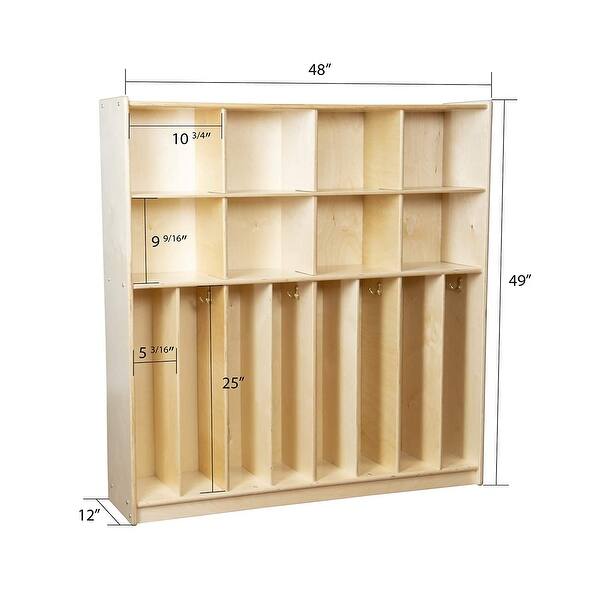 Contender 8 Section Coat Locker with Cubby Storage Shelves, Montessori ...