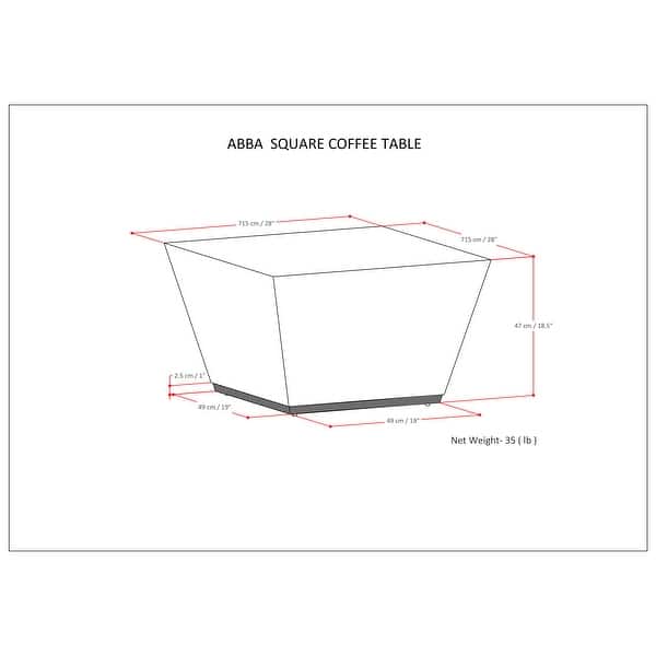 WYNDENHALL Gillean Solid Mango Wood 28 inch Wide Square Modern Coffee ...