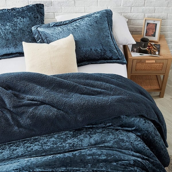 Velvet Crush - Coma Inducer Oversized Comforter Set - Champagne Navy ...