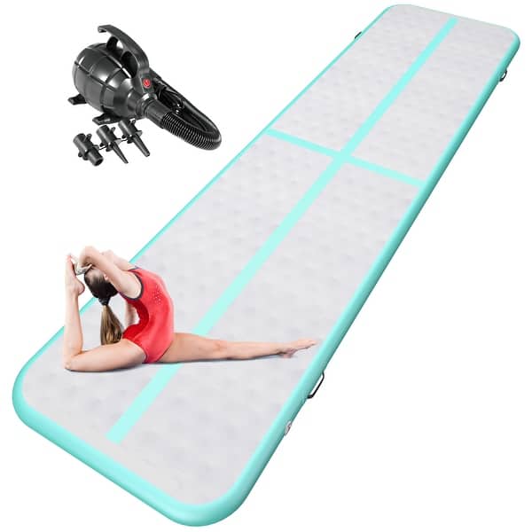 Zenova Gymnastics Tumble Track 16FT Inflatable Air Gymnastics Mat 4 ...