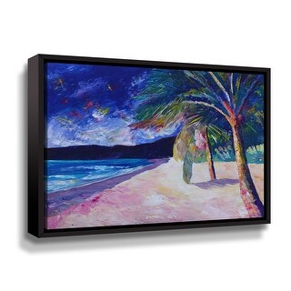 Colorful Caribbean Dream Island Bay Gallery Wrapped Floater-framed ...