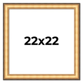22x22 Frame Gold Plein Aire Solid Wood Picture Frame Width 2 Inches ...