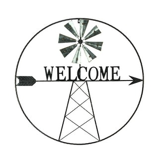 Rustic Metal Windmill Welcome Sign Farmhouse Wall Decor - Bed Bath ...
