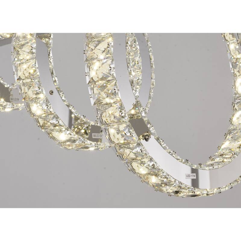 Chrome Metal LED Lighting With Five ORB Rings - On Sale - Overstock ...