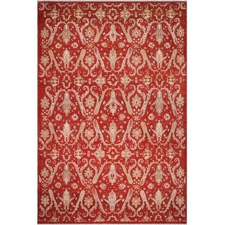 Shabby Chic Ziegler Rubie Red Red Hand-knotted Wool Rug - 8 ft. 10 in ...