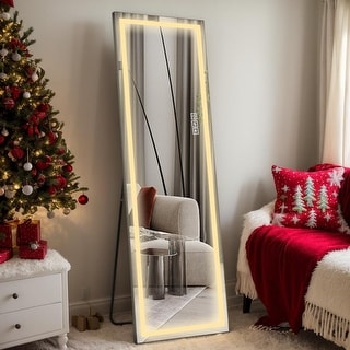 Full Length LED Mirror with Adjustable Lights and Sturdy Bracket for ...