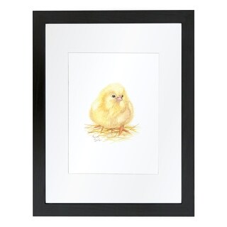 "Barnyard Littles" - Chick - Individual Framed Print with Mat - Black ...