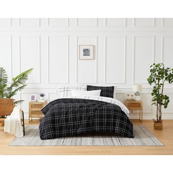 Urban Grid Oversized Comforter Set - Bed Bath & Beyond - 37684378