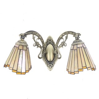 Antique Tiffany Stained Glass Bathroom Vanity Light Fixture - Bed Bath ...