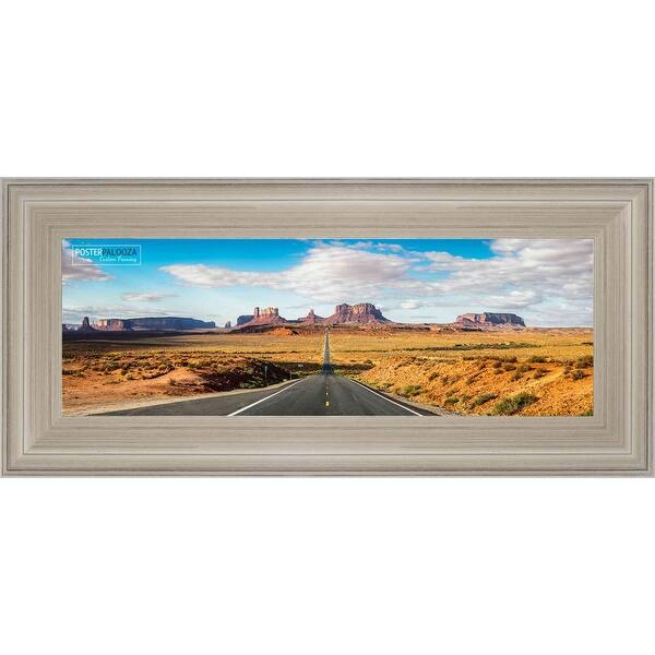 40x14 Contemporary Silver Complete Wood Panoramic Frame with UV Acrylic ...