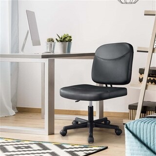 Black Task Chair with Adjustable Height and Swivel - Bed Bath & Beyond ...