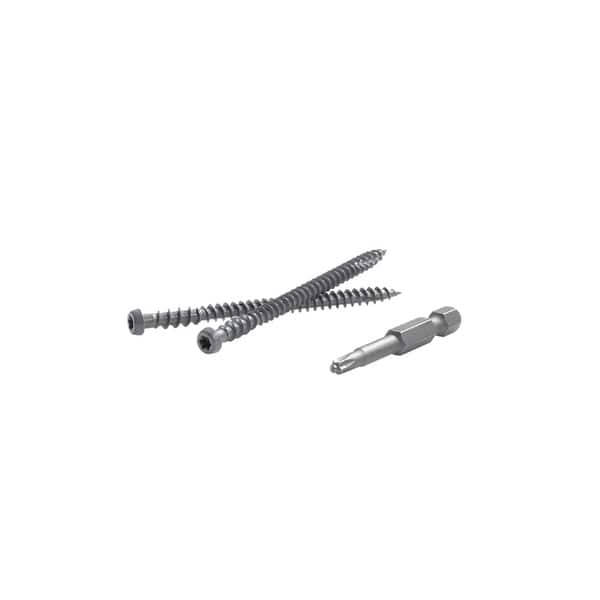 FastenMaster TrapEase 3 Flat Dual-Thread Composite Deck Screws 2-1/2 in. L Epoxy No. 10 Torx ...