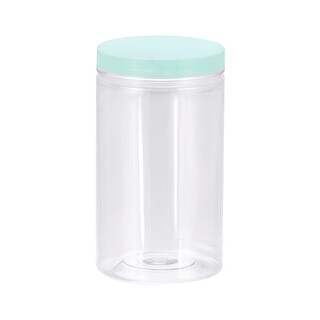 Round Storage Display Case Acrylic Plastic Storage Box, 8.2x15cm Blue ...