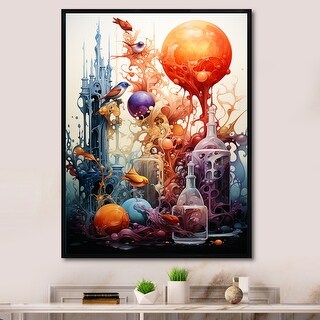 Designart "Surrealism Melting Realities Everyday" Surrealism Framed ...