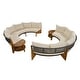 Curved Shape Sofa Set PE Wicker Furniture Conversation Sets - Beige ...