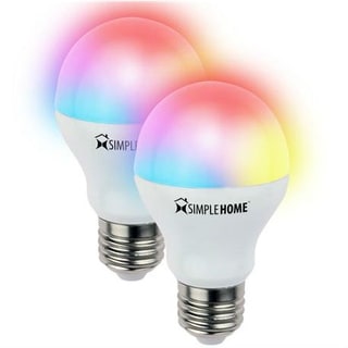 SimpleHome Multi-Color Smart Wifi LED Bulb - 2 Pack SimpleHome Wifi Multi Color LED - 2 Pack ...