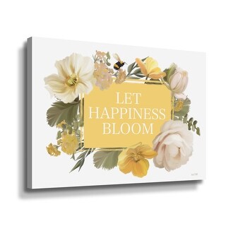 Let Happiness Bloom Gallery Wrapped Canvas - Bed Bath & Beyond - 35851370