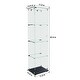Premium 4-Tier Glass Display Case with 5 Dynamic LED Modes, Single Door ...