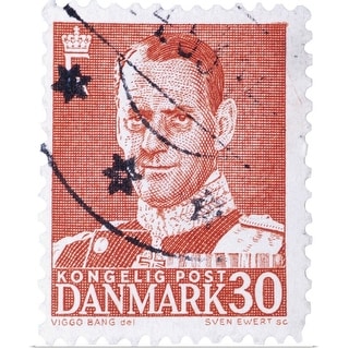 "Kongelig Post Danmark Postage Stamp, 30 ore" Poster Print - Multi ...