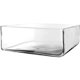 CYS® Square Vase, Clear Glass. H-5", Open 14" X 14" (1 pc) - Bed Bath ...
