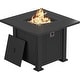 Furniwell 28 Inch Outdoor Gas Fire Pit Table 50000 BTU Propane Fire ...