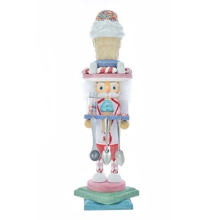 20" White and Pink Hollywood Ice Cream Christmas Nutcracker - Bed Bath ...