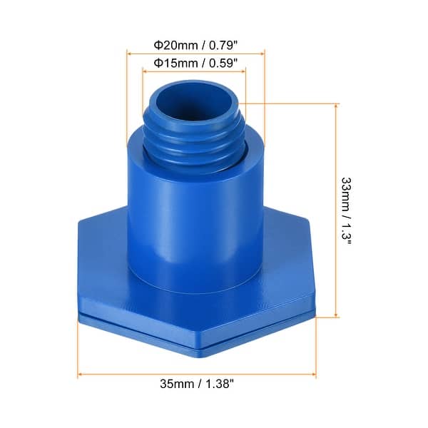 PVC Pipe End Cap Fitting 15mm Male Thread Hex Cap for Water Tank Drain, Blue - Bed Bath & Beyond ...