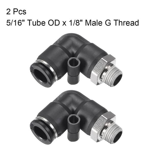 PL8-01 Push to Connect Tube Fitting,5/16" Tube OD x 1/8" G Thread 2pcs ...