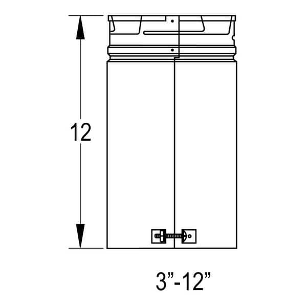 DuraVent 6GV12A 6" Inner Diameter - Type B Round Gas Vent Pipe - Double ...