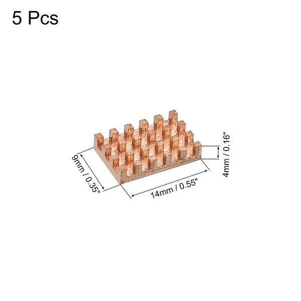 Heatsink Kit Pure Copper 14x9x4mm for IC MOS with Thermal Pads Pack of 5 - Gold Tone - Bed Bath ...