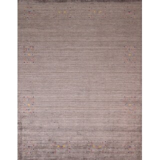 Gabbeh Indian Area Rug Handmade Brown Wool Carpet - 8'2"x 9'9" - Bed ...