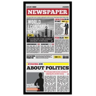 Americanflat Newspaper Frame - 11x22 Plexiglass Cover - Bed Bath ...