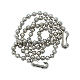 15 in. Unique Chrome Beaded Chain - Bed Bath & Beyond - 39123507