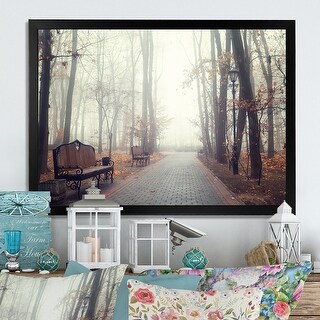 Designart "Path By Melancholic Forest III" Traditional Framed Wall ...