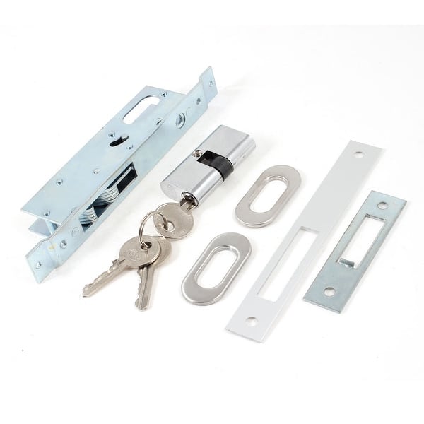 Metal Sliding Door Hook Lock Deadbolt 23mm 0.91" Backset w Keys ...