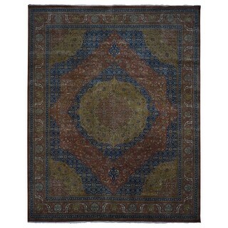 Shahbanu Rugs Burnt Umber Brown, Tebraz Design, 300 KPSI, New Zealand ...