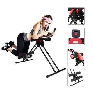 Ab Trainer Machine, Adjustable Folding Abdominal Waist Power Cruncher ...