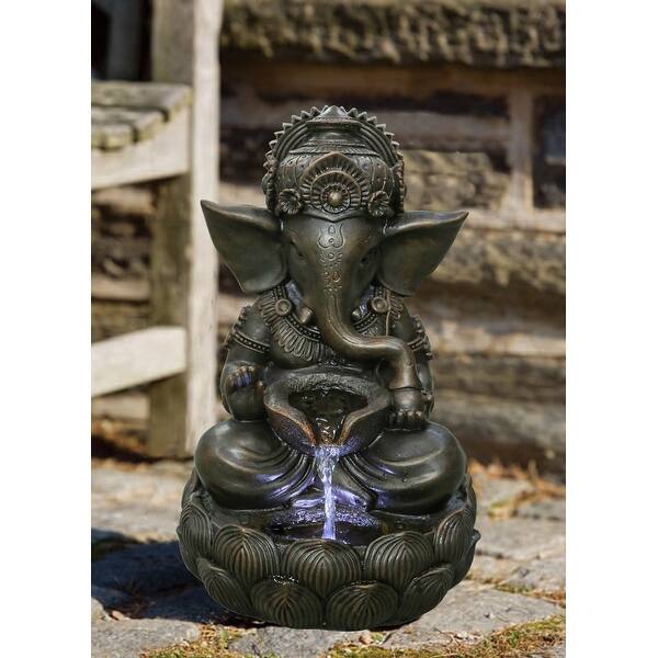 Lord GANESH SCULPTURAL TABLETOP FOUNTAIN WITH COOL WHITE LED LIGHTS ...