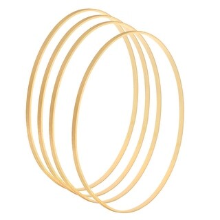 4Pcs 13" Wooden Bamboo Floral Hoop Rings for DIY Crafts Wedding Wreath ...