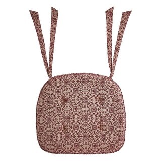 Sawyer Mill Black Ticking Stripe Ruffled Chair Pad 16.5x18 - Bed Bath ...